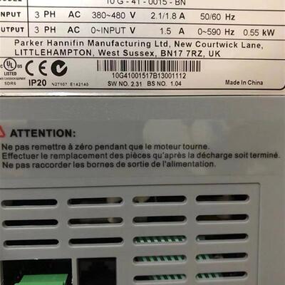 Parker/派克AC10变频器 10G-41-0015-BN 00V/0.55kw 原装现货询价