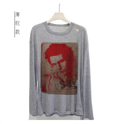 薄款sex pistols sid vicious朋克莫代尔柔软宽松男女透气长袖T恤