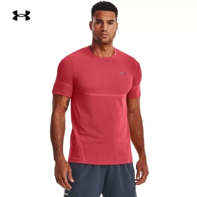 安德玛男速干无缝跑步短袖T恤