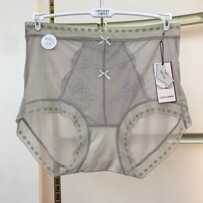 娇婷9822中高腰性感蕾丝女士内裤无痕超薄速干裸感透明三角裤大码