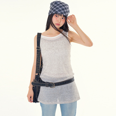 韩代Raucohouse吊带半透连衣裙