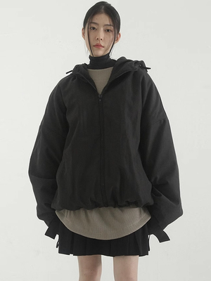 韩国代购 quilting hood jumper (unisex)夹棉防风外套男女同款