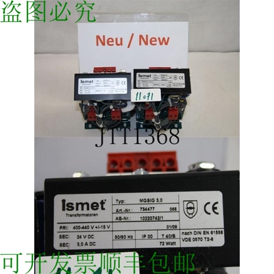 原装供应Ismet Mgsig 3.0 Trasformatore Pri 400-440v Sec 3.0 A