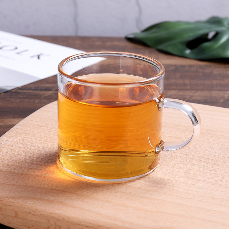 透明把手玻璃杯 通透杯身握感舒适 耐高温家用办公喝水泡茶多用杯