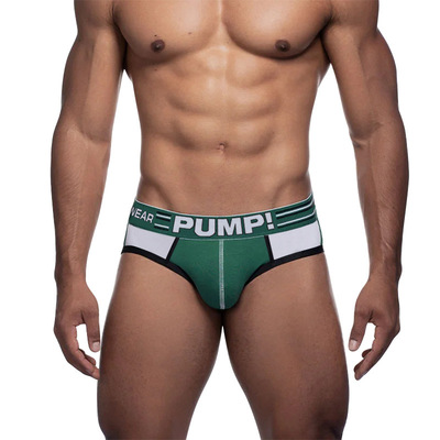 MEN UNDERWEAR PUMP! 拼接撞色条纹青年潮男士人生三角内裤衩子头