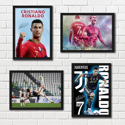 Ronaldo C罗足球明星海报装饰画 罗纳尔多挂画 球迷世界杯周边