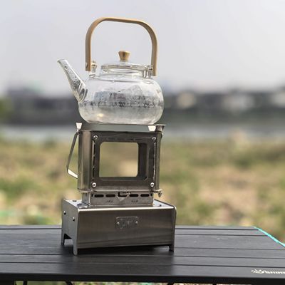 户外不锈钢观火煤油灯炉迷你围炉煮茶炉小煤油炉露营油灯酥油灯