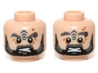 LEGO乐高 3626cpb0952零件肉色表情头矮人双面塑料拼装积木玩具新