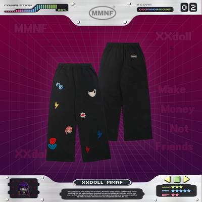 玩偶姐姐闪电刺绣联名休闲裤