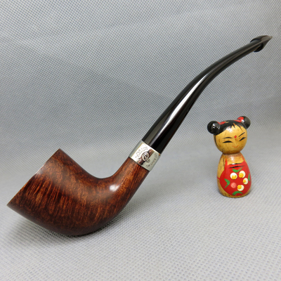 爱尔兰进口彼得森Peterson银圈石楠木烟斗3mm老式男士 ARAN 129