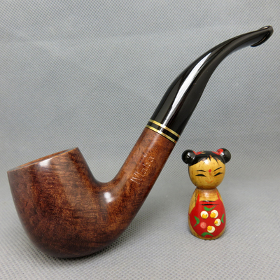 意大利MABA马巴石楠木烟斗9mm过滤芯老式男士撞球型 NOBLE 803