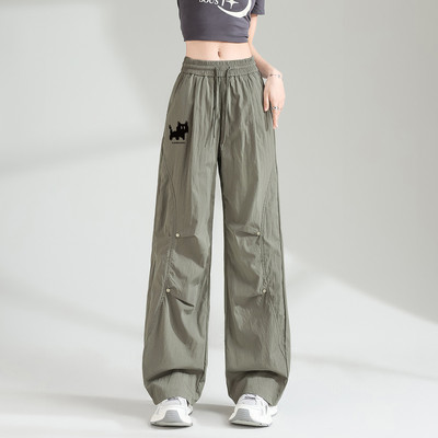 5猫咪印花春夏冰丝薄款长裤