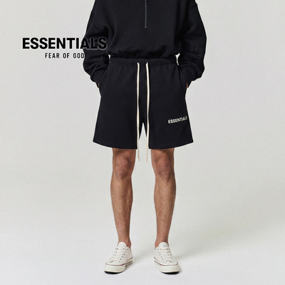 【秒杀】Fear Of God Essentials 男士LOGO休闲系绳宽松短裤