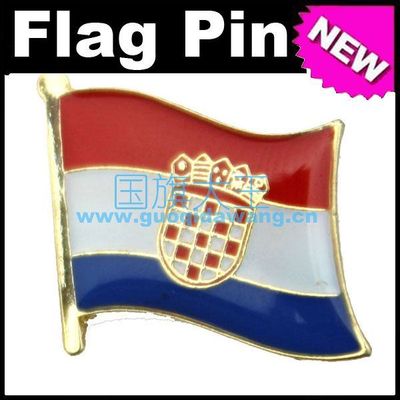 国旗克罗地亚商务胸针徽章