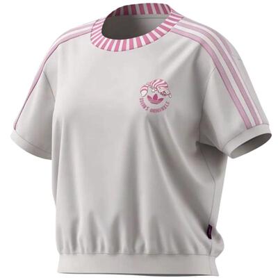 Adidas三叶草26年夏季新款迪士尼柴郡猫联名运动短袖T恤KY8316