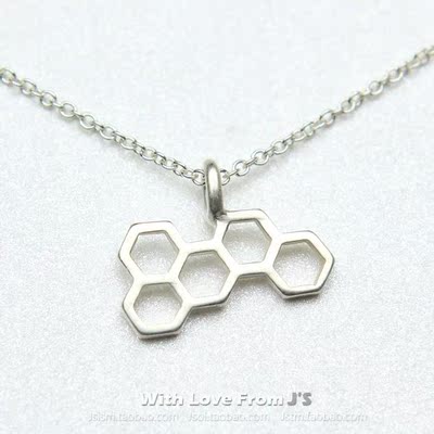 蜂巢 许愿项链 925银锁骨链项链 银饰品 美国Dogeared正品