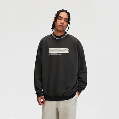 BONELESS美式休闲圆领套头卫衣