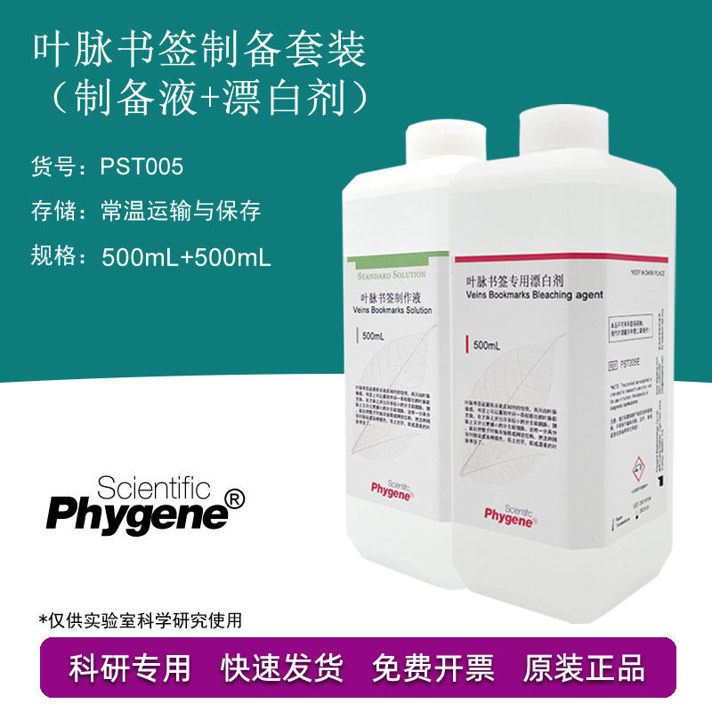 叶脉书签制作液套装漂白剂制备液学生实验培训教育科研教程 500mL