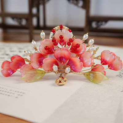 画卿颜发冠合金复古花瓣头冠