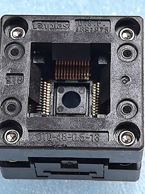 Enplas测试座OTQ-48-0.5-13 烧录座 SOCKET 0.5间距 IC座 QFP48/T