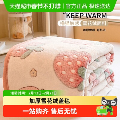 俞兆林加厚雪花绒多功能毯子