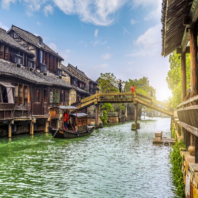 无锡高铁往返杭州+乌镇+西塘古镇3日2晚跟团游  双游船+汉服体验