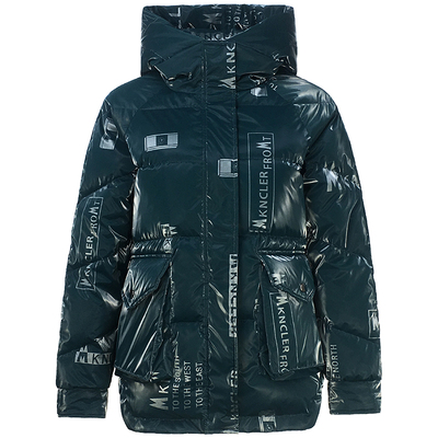 亮面韩版印花加厚羽绒服气质减龄