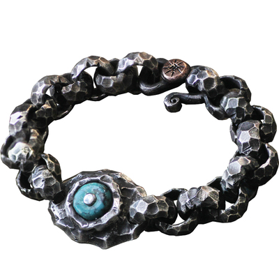 银饰原矿美国粗犷风复古手链定制