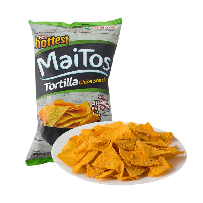 Maitos印尼进口烧烤味玉米片薯片酥脆追剧朋友聚会网红解馋零食