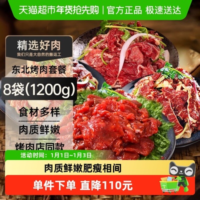 当先东北烤肉家庭拌肉食材
