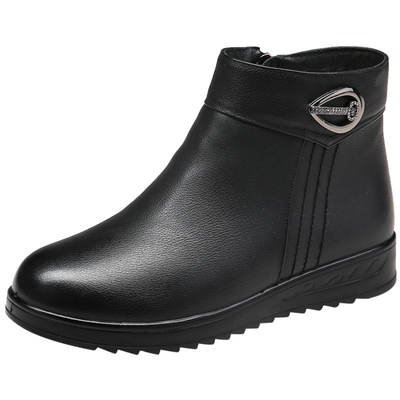 蜘蛛王女棉鞋羊毛加厚平底中老年