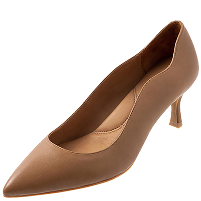 鹿皮内里优雅风舒适无痛细高跟鞋