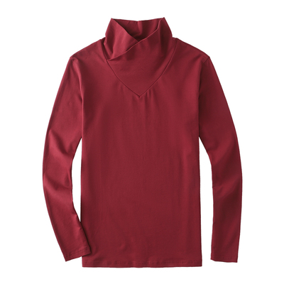 小半高领打底衫男长袖t恤加厚