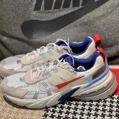 运动跑步鞋V2KRun白灰银男女网面透气夏季情侣爆款老爹鞋包邮