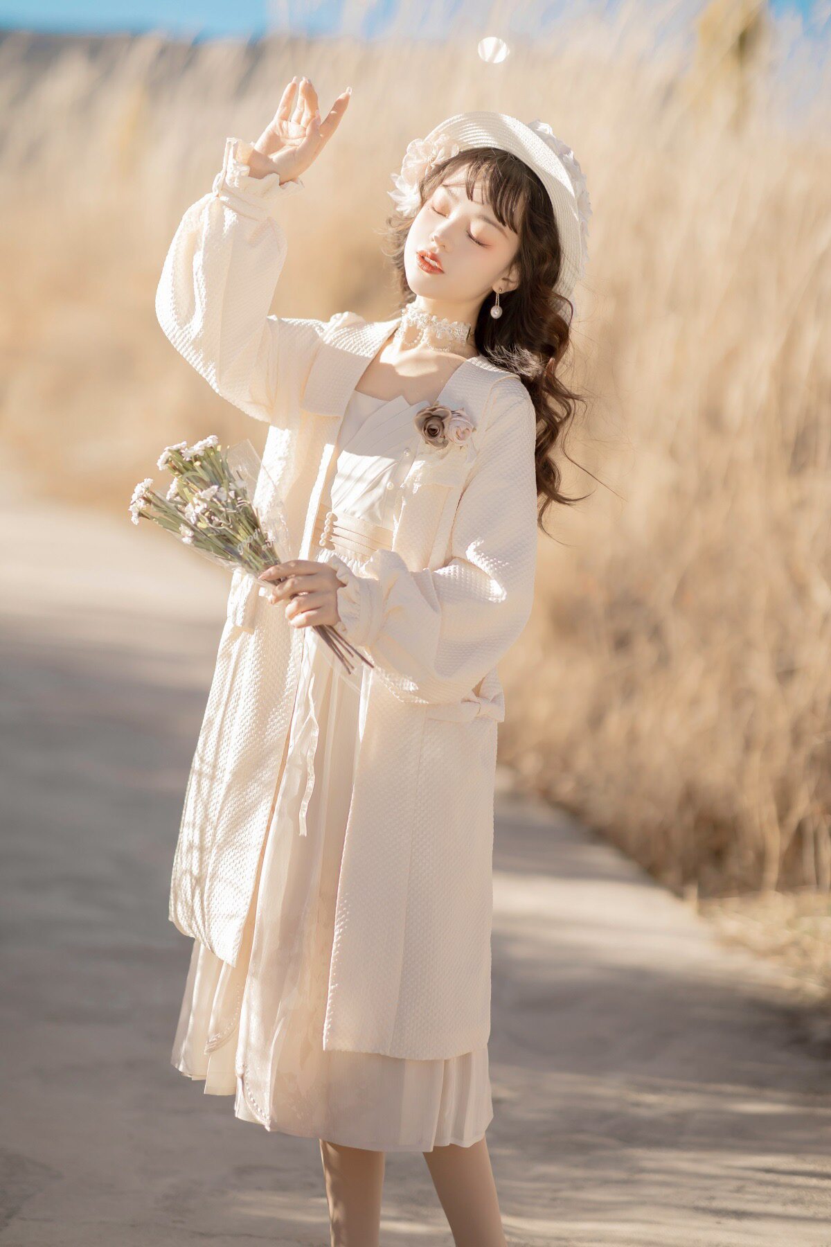 花间集原创汉服女改良中国风日常汉元素新中式连衣裙两件套装春秋