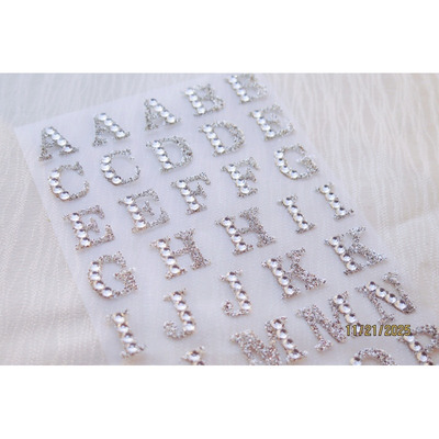茱迪手工铺 手帐装饰贴纸 手帐素材 SCRAPBOOK 带钻石贴字母贴