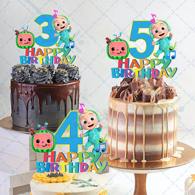 cocomelon亚克力蛋糕插牌生日趴