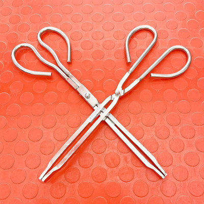 火钳不锈钢卫生钳子捡垃圾夹拾物器家用加长取物碳夹子环卫工长柄