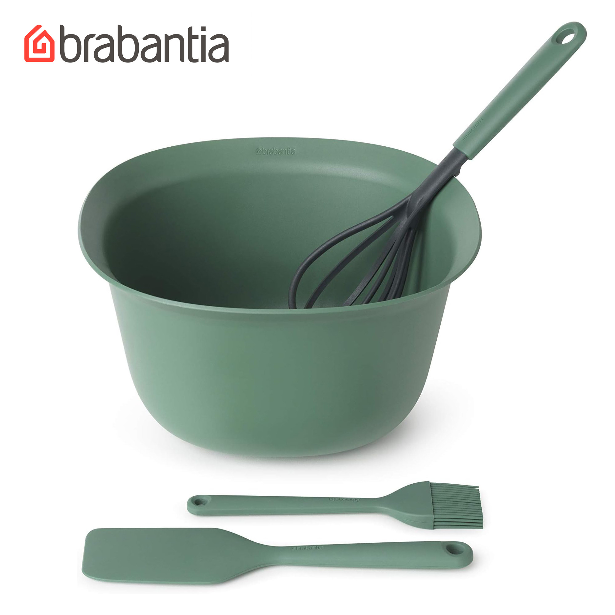 荷兰brabantia烘焙工具4件套搅拌碗打蛋器刮刀硅胶油刷硅胶糕点刷