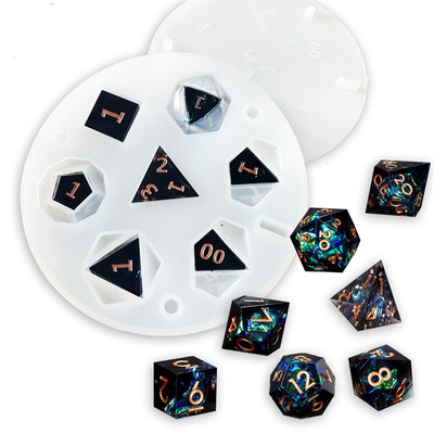 树脂多面体骰子七件套模具