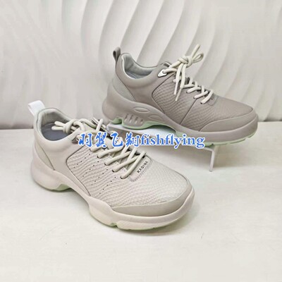 KCM267903卡迪娜专柜正品2026春季新牛皮系带柔软运动休闲女单鞋