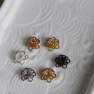 古风步摇发簪黄铜三层饰品材料