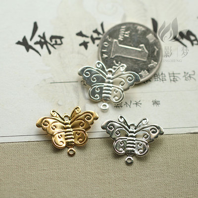 diy头饰黄铜蝴蝶发簪