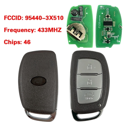 适用现代2014+伊兰特3键智能卡PCF7952A Chip 433MHz 95440-3X510
