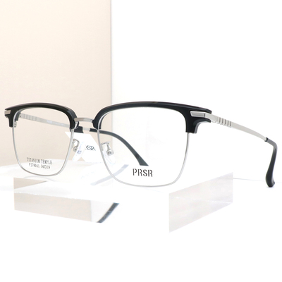 帕莎眼镜眉毛框时尚潮流金属钛合金男士眼镜架可配近视镜PJ78041