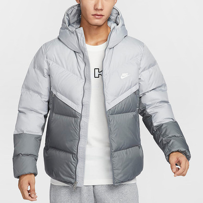 耐克男子2024冬季新款拒水防风保暖舒适连帽羽绒服外套DV1132-077