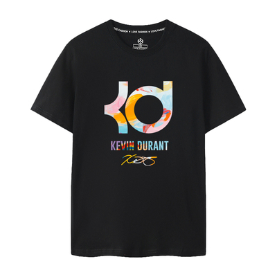 2025夏新款短袖T恤火箭队凯文杜兰特KD篮球LOGO大码kevin durant