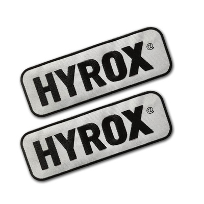 HYROX运动系列英文刺绣臂章魔术贴士气徽章户外包配饰品赛事装备
