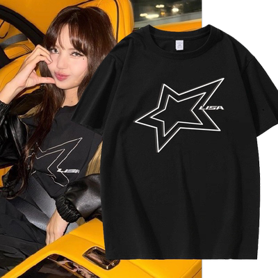 DEADLINE演唱会周边t恤夏blackpink同款短袖衣服lisa穿搭tshirt
