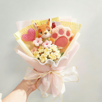 疯狂动物城尼克玩偶花束可爱小狐狸卡通花生日礼物闺蜜朋友节日